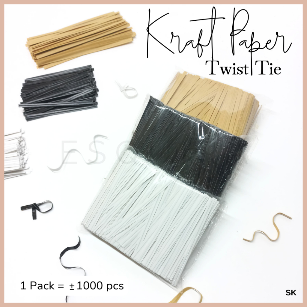 Jual Kraft Paper Twist Ties Kawat Pengikat Kemasan Souvenir 4MM 12 CM ...