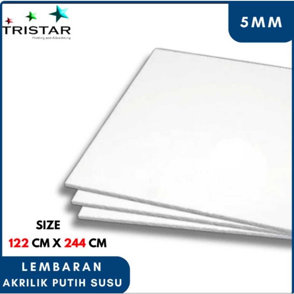 Jual AKRILIK LEMBARAN PUTIH SUSU 5mm (uk 122x244cm) | Shopee Indonesia