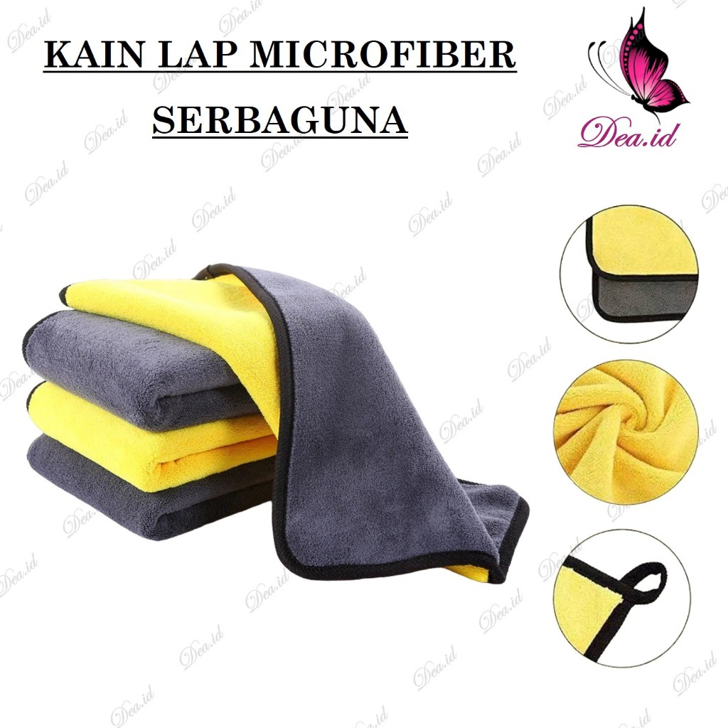 Jual [DEASHOP] [KUNING] KAIN LAP MIKROFIBER SERBAGUNA - KANEBO 2 SISI ...