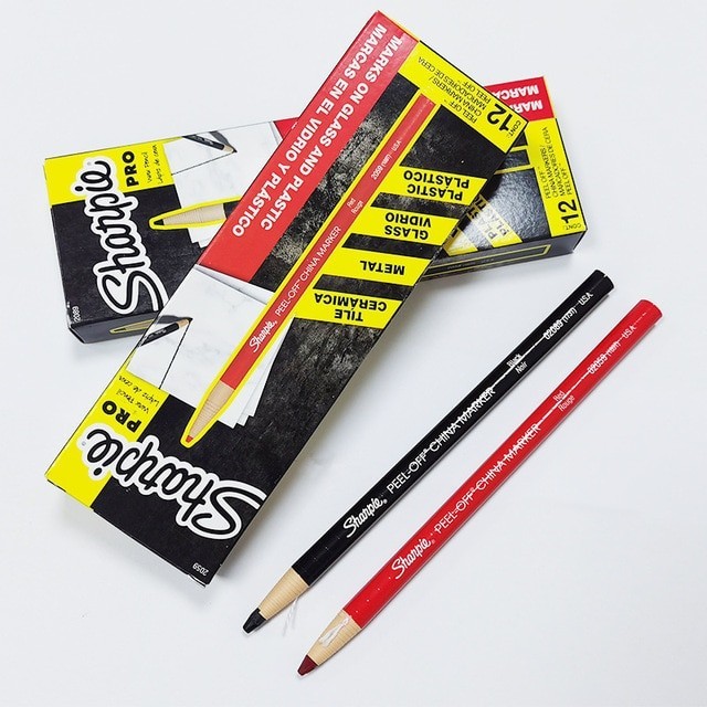 Jual Pensil Kaca / Marker Sharpie Pro Peel Off Penanda Keramik Logam ...
