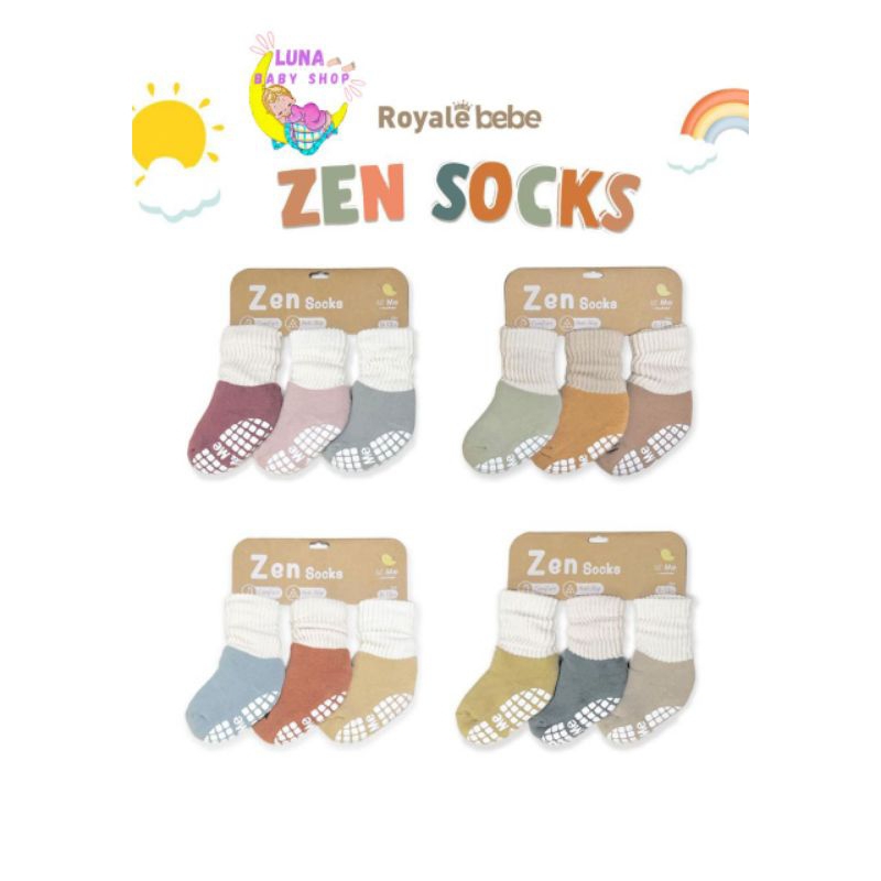 Jual Royale Bebe - Kaos Kaki Bayi (3in1 Zen Socks) | Shopee Indonesia