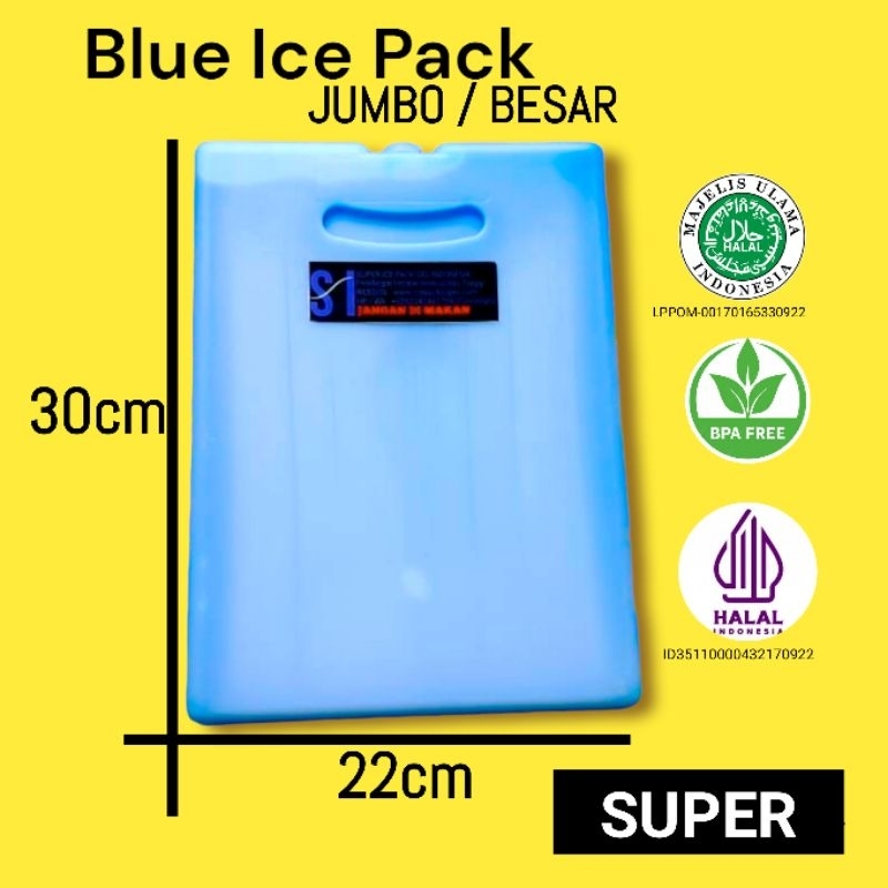 Jual ice pack jumbo 22 x 30 x 3cm BESAR ice gel blue besar jumbo ...