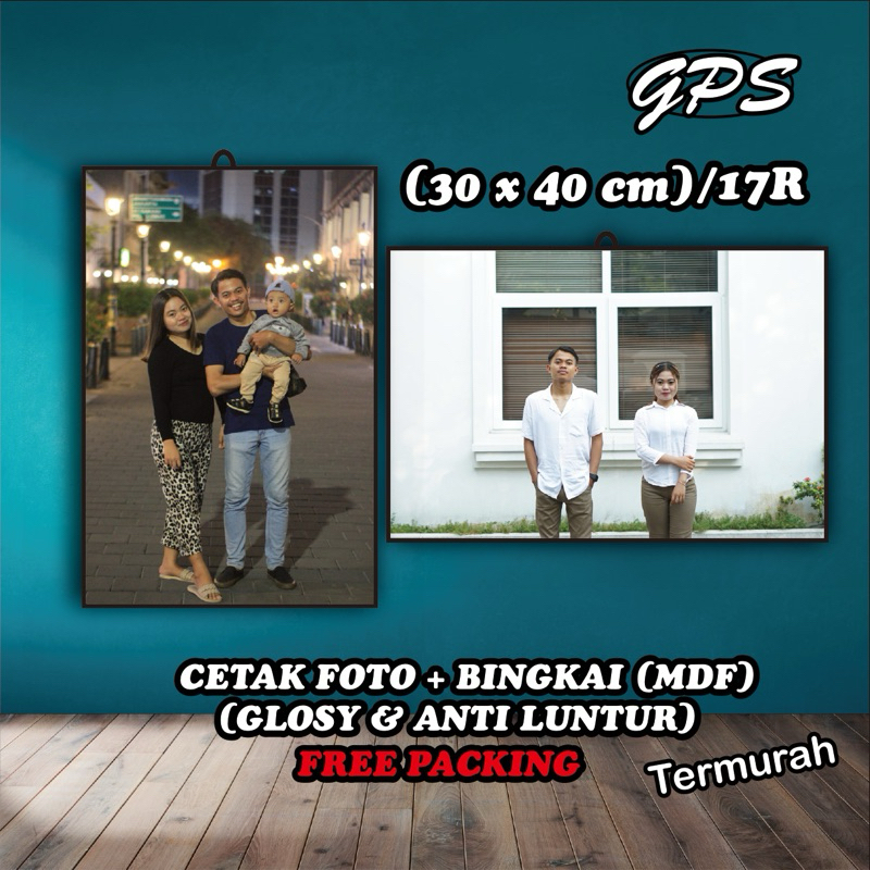 Jual CETAK FOTO MEDIA PAPAN / KAYU UKURAN 17R/(30X40Cm) | Shopee Indonesia