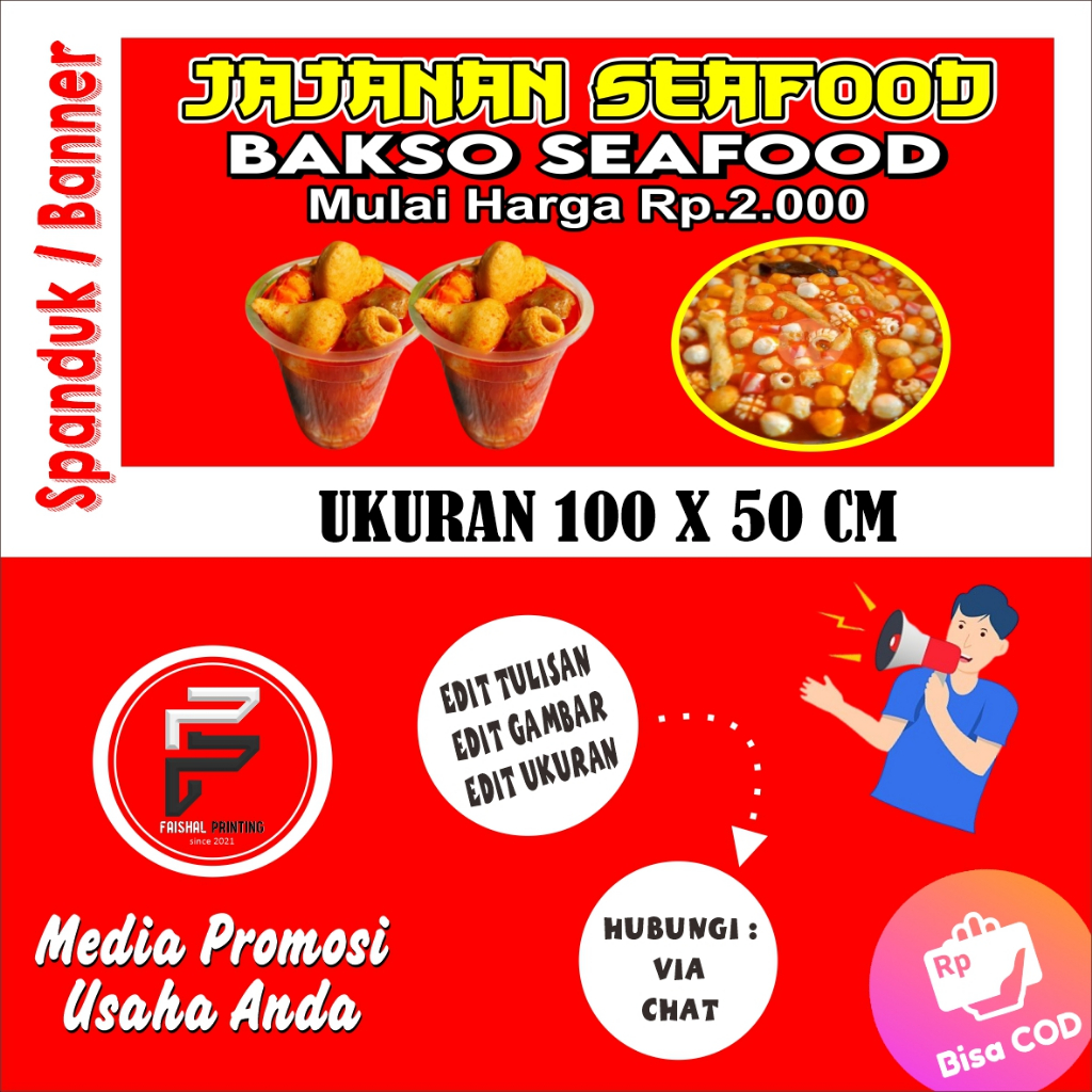 Jual Spanduk Jajanan Seafood / Banner Jajanan Korea / Spanduk Jajanan ...