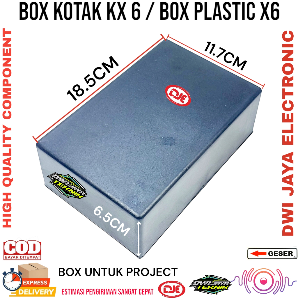 Jual BOX KOTAK KX 6 / BOX PLASTIK HITAM X6 | Shopee Indonesia