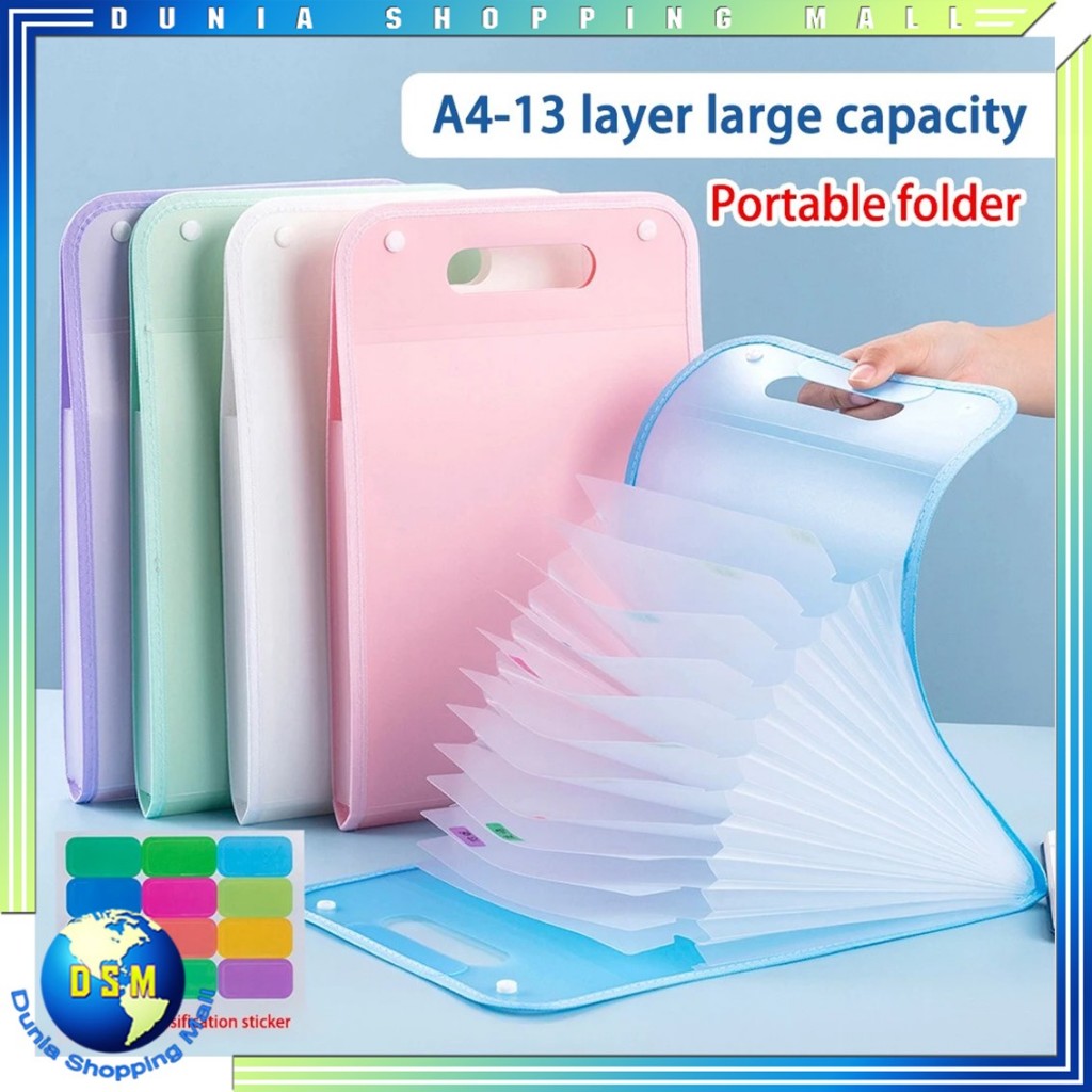 Jual DSM Tas file Handle Warna Transparan Anti Air Multi Layer Folder ...