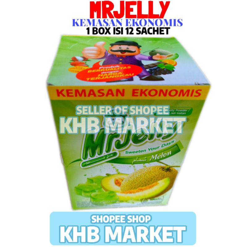 Jual Mr Jelly Agar Agar Powder Jelly Rasa Melon 10 Gram 1 Box Isi 12 Sachet | Shopee Indonesia
