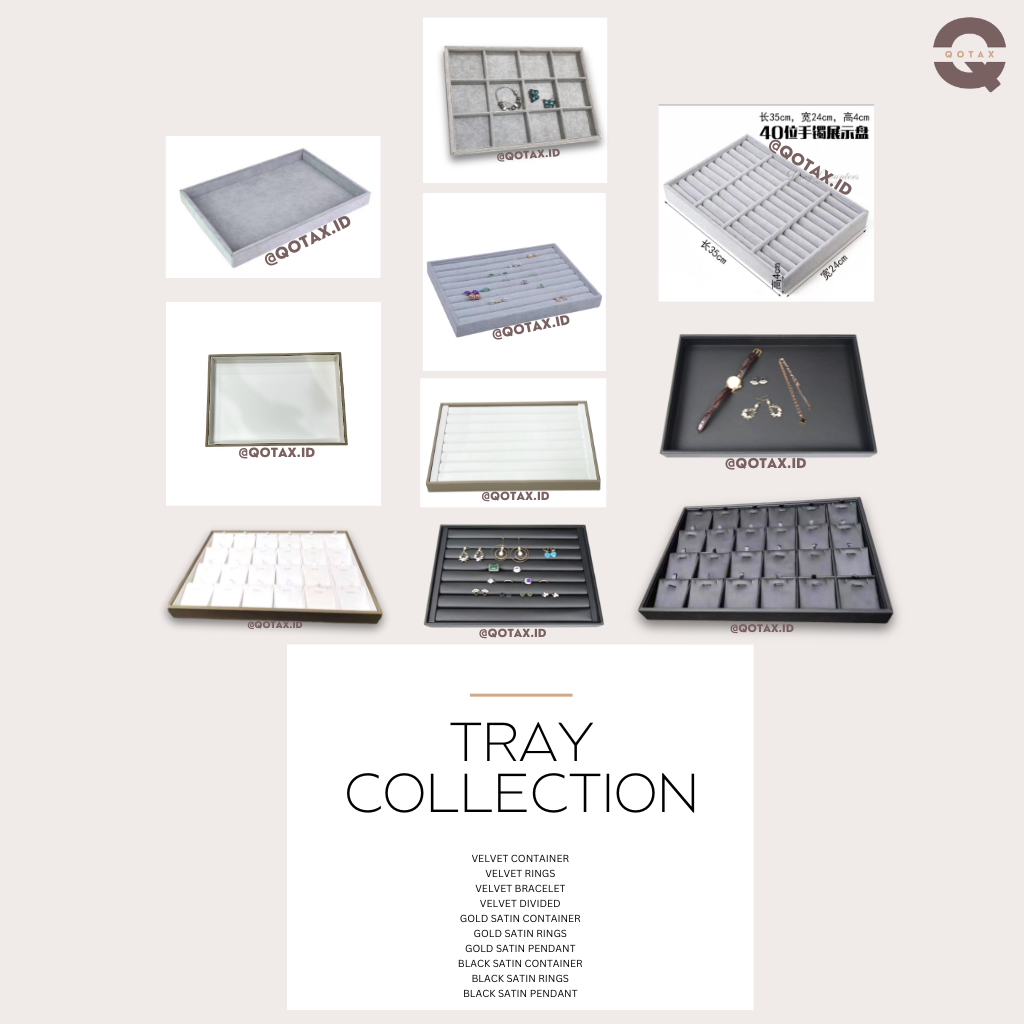 Jual Nampan / Tray Display Mewah Premium Velvet / Satin / Display ...