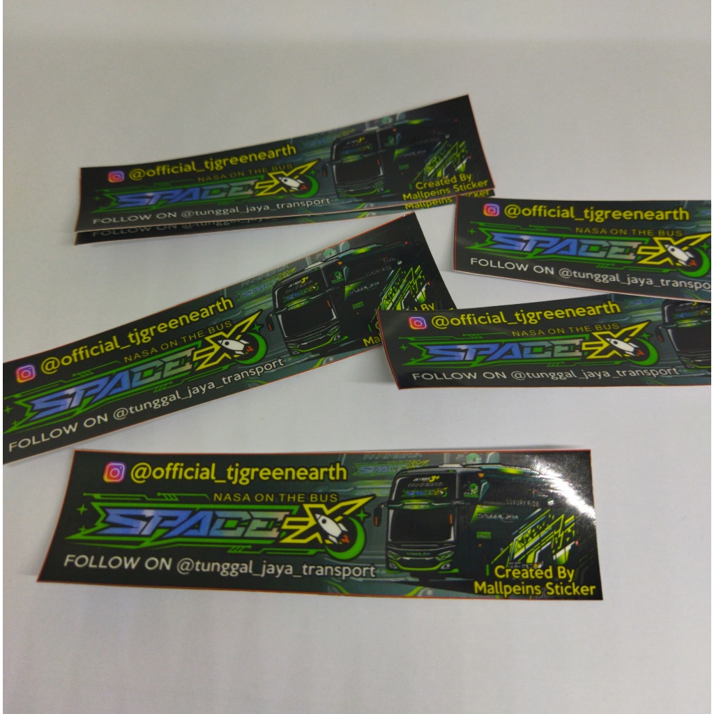 Jual STIKER JETBUS SPACE X DAN MAUDI ASLI PO | Shopee Indonesia