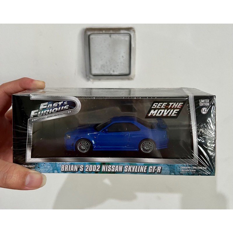 Jual Brian Nissan Skyline R34 2002 Skala 43 Greenlight Fast & Furious ...