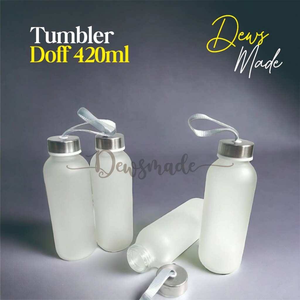 Jual BOTOL KACA DOVE TUMBLER DOFF POLOS 420ML | Shopee Indonesia