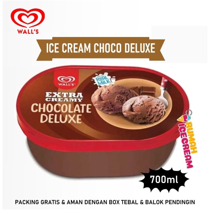 Jual Ice Cream Chocolate Deluxe Walls 700ml | Shopee Indonesia