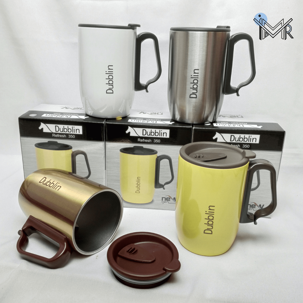 Jual Gelas Mug Kopi Tahan Panas 350ML Stainless Steel BOTOL/DUBBLIN ...