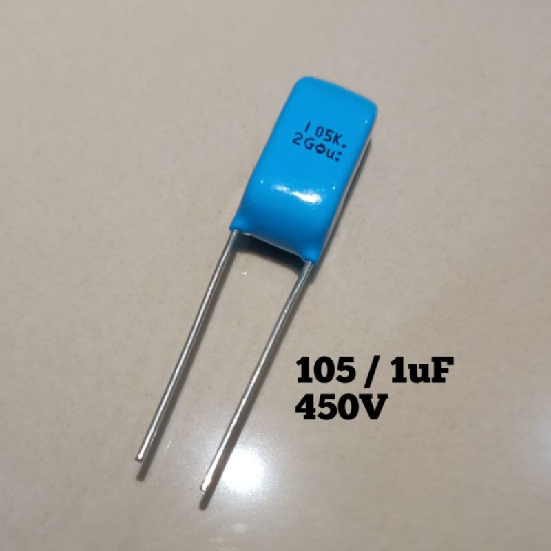 Jual Capacitor 105 450V Mylar Ceramik Kapasitor 1 uF | Shopee Indonesia