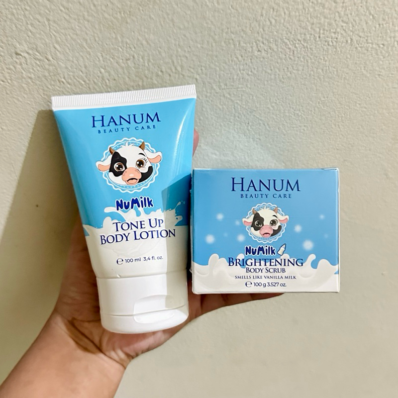 Jual [Spesial Bundling] NuMilk Brightening Body Scrub / Tone Up Lotion ...