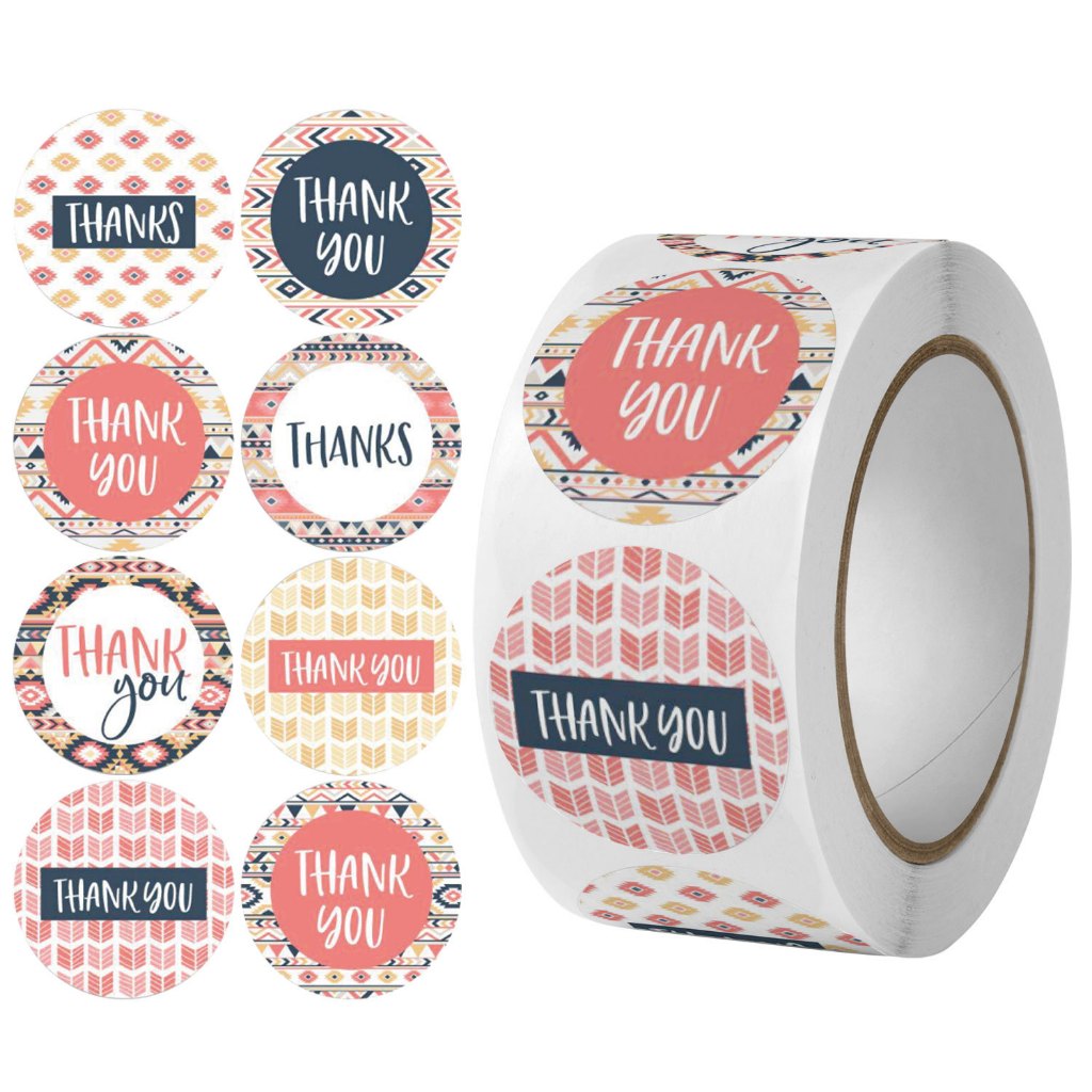 Jual 500 stiker thank you terima kasih sticker thankyou makanan penutup ...