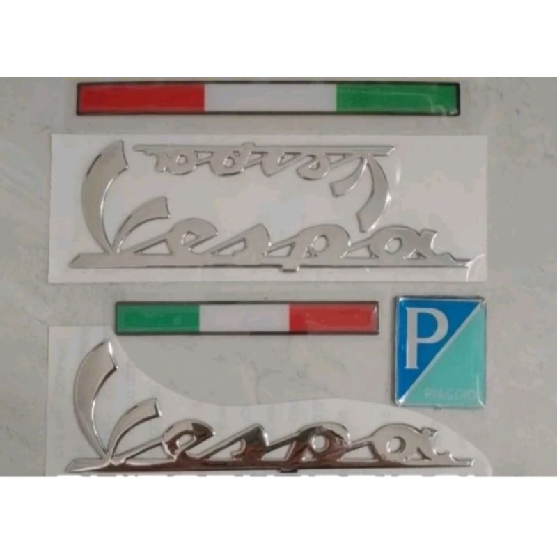 Jual Stiker Emblem Tulisan Vespa Latin Timbul 3D Buat Motor listrik ...