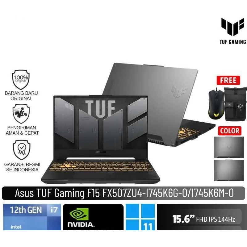 Jual Asus TUF F15 FX507ZU4 I745K6M-O i7-12700H 16GB 512GB RTX4050 6GB Win11 OHS | Shopee Indonesia