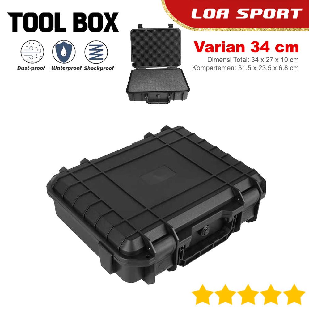 Jual Tools Box Kamera Tahan Benturan Pelindung Busa Kotak Perkakas 34CM ...