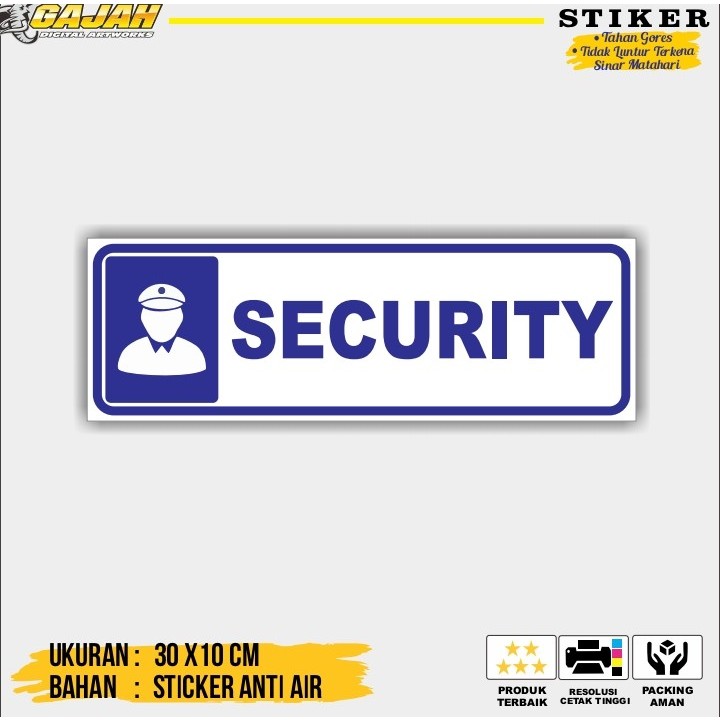Jual Stiker Sign Security | Shopee Indonesia