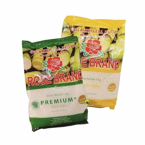 Jual Rose Brand PREMIUM Gula Pasir Putih Kuning 1KG DAN Rose Brand Gula ...