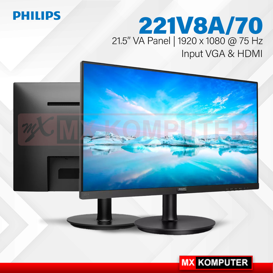 Jual Monitor LED 22 Inch Philips 221V8A VA 75Hz Speaker Low Blue HDMI ...