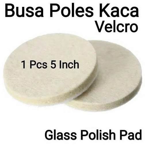Jual Felt Pad 5 Inch Glass Polish Poles Wool Busa Poles Polishing Kaca ...