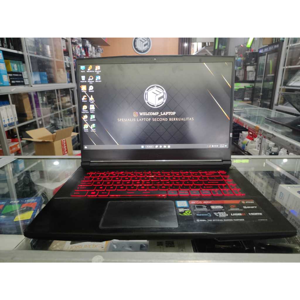 Jual Laptop Gaming 2Nd MSI GF63 8RC i7-8750H/ NVIDIA GTX1050/ 16GB ...