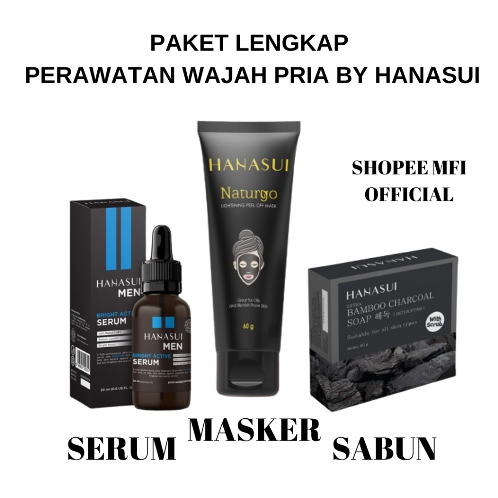Jual MFI - HANASUI PAKET PERAWATAN WAJAH & KULIT PRIA | HANASUI NATURGO ...
