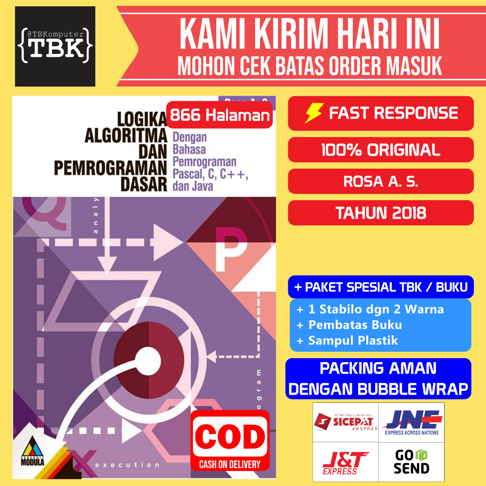 Jual Buku Logika Algoritma Dan Pemrograman Dasar Rosa Shopee Indonesia 