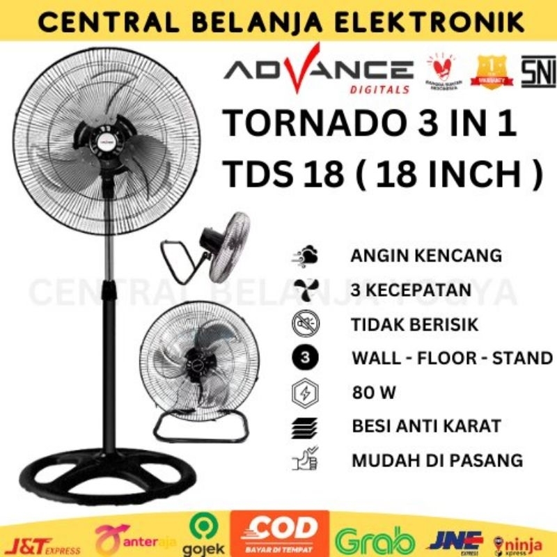 Jual KIPAS ANGIN TORNADO 3IN1 BESI 18 INCH TDS 18 KIPAS TORNADO BESI ...