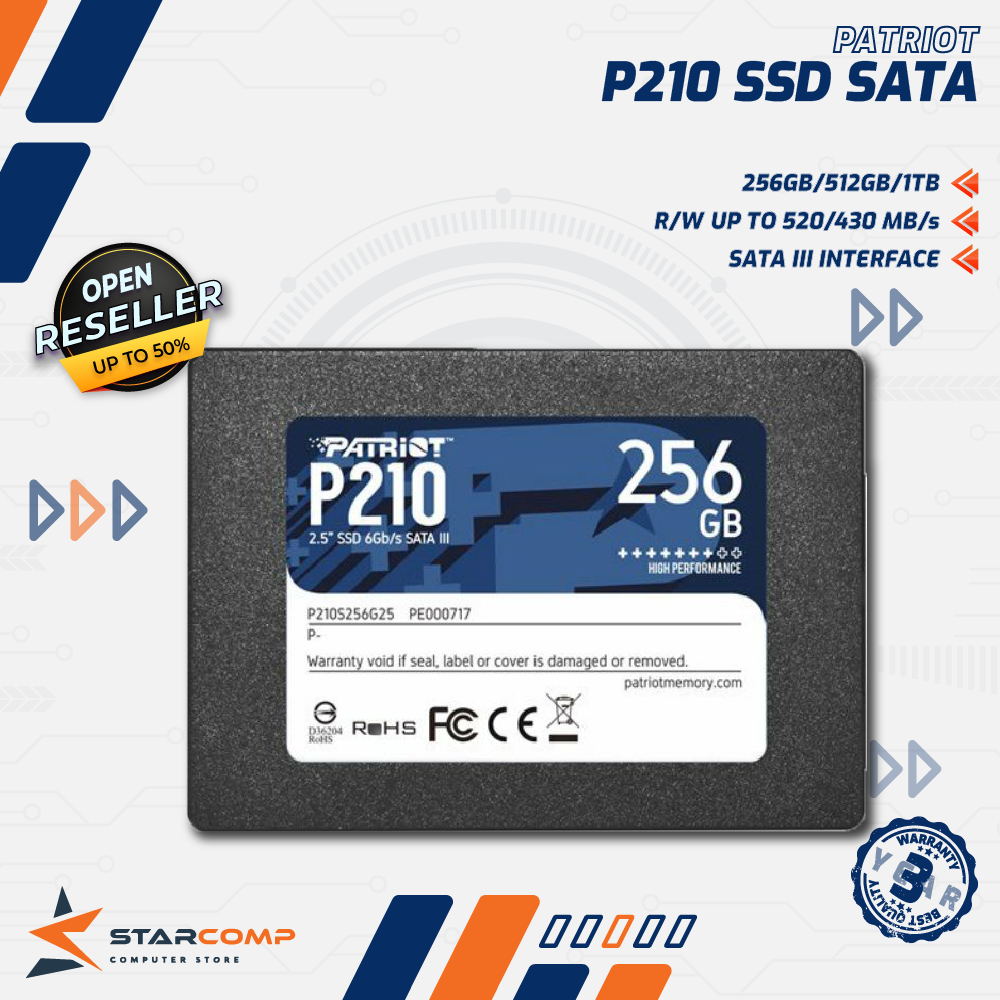 Jual Patriot P210 256GB / 512GB / 1TB SATA3 SSD P 210 | Shopee Indonesia