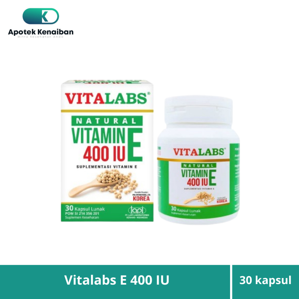 Jual VITALABS E 400 IU BOX 30 KAPSUL / VITAMIN E 400 IU | Shopee Indonesia