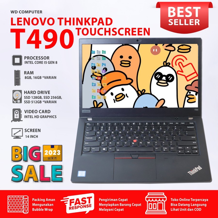 Jual Promo Lenovo Thinkpad T490 Intel core I5 Gen 8 Touchscreen - Ram ...