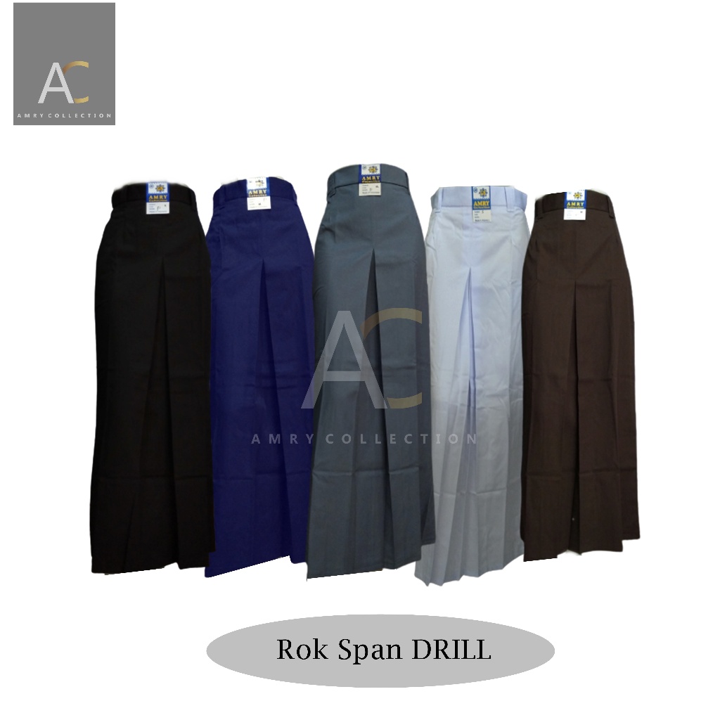 Jual AC - ROK SEKOLAH Rok Span Belah 1 panjang SMP SMA KERJA Seragam ...