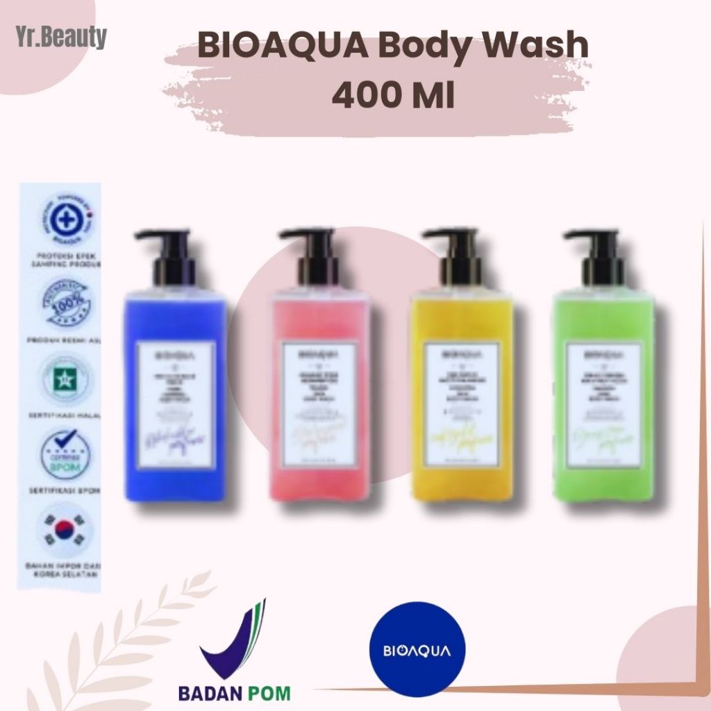 Jual BIOAQUA 24K Gold Body Wash 400ml Shower Gel Sabun Mandi BPOM | Shopee Indonesia