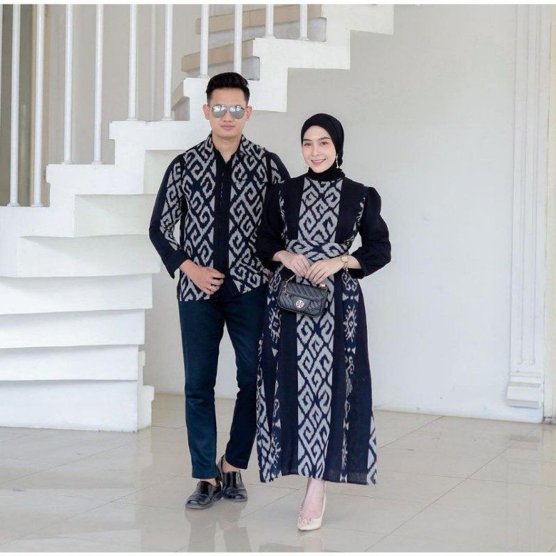 Jual RAYA BLACK COUPLE TENUN - BAJU TENUN COUPLE KEKINIAN - BAJU TENUN ...