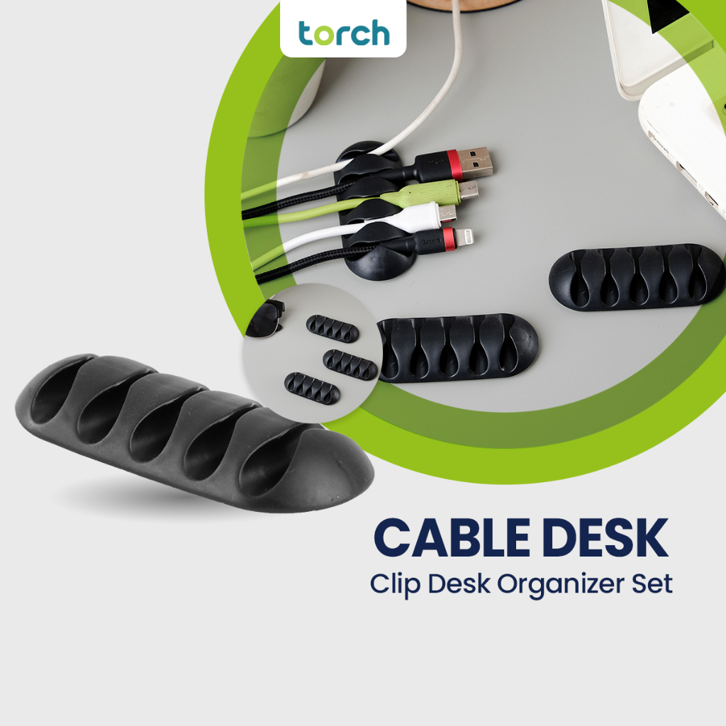 Jual TORCH (DAPET 3) Cable Clip Desk Organizer Kabel Klip | Shopee ...