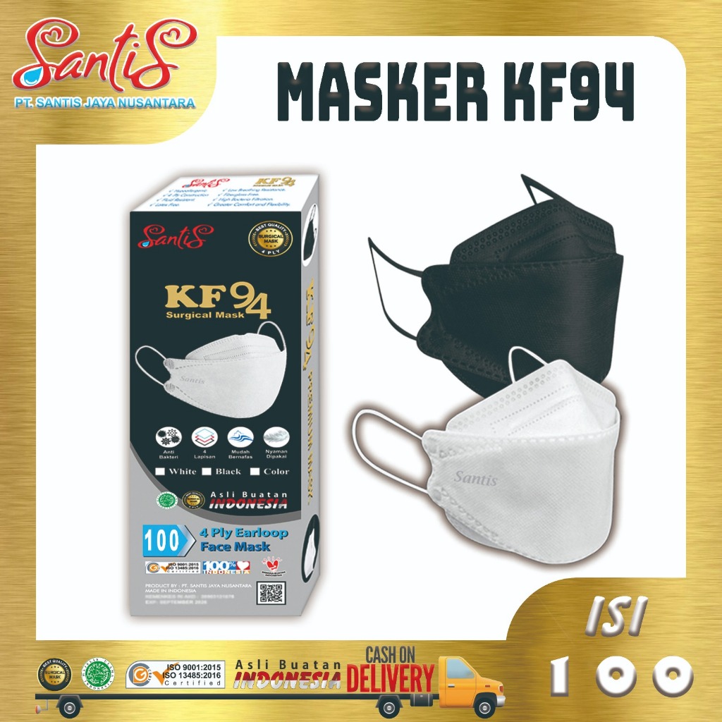 Jual Masker KF94 Premium Medis isi 100pc SANTIS (Izin Kemenkes) | Shopee Indonesia