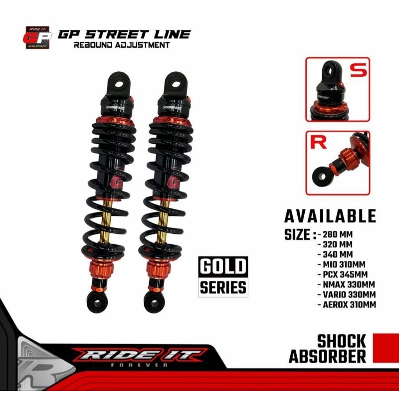 Jual Shockbreaker Ride it GP Street Line UK 320 dan 340 Rxking, Tiger ...