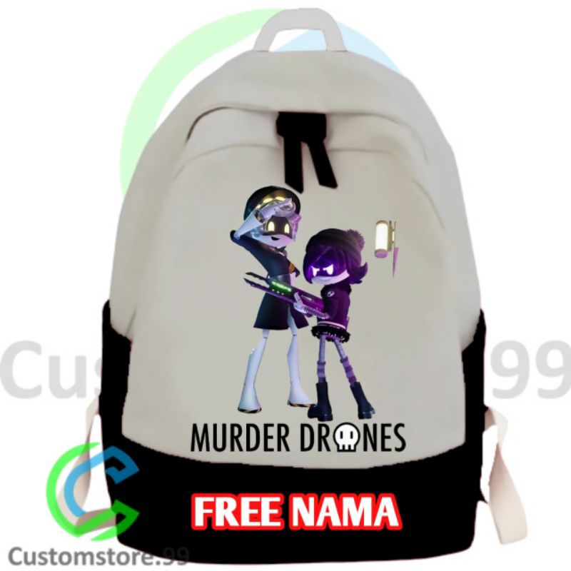 Jual (FREE NAMA) Tas ransel anak motif MURDER DRONES gratis sablon nama ...