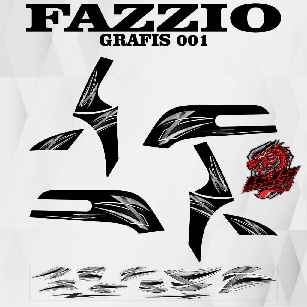 Jual Striping fazzio - Stiker Decal TRANSPARAN UV YAMAHA FAZZIO GRAFIS ...