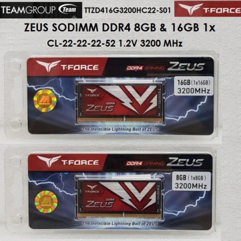 Jual TEAM ZEUS Memory Laptop Gaming DDR4 16GB 8GB 3200Mhz TForce RAM ...