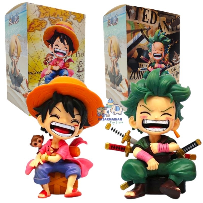 Jual Action Figure One piece Monkey D Luffy Roronoa Zoro Resin Miniatur ...