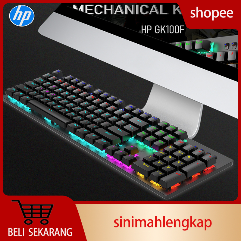 Jual Keyboard Gaming Mechanical HP GK100F - RGB Switch full Mechanical Keyboard | Shopee Indonesia