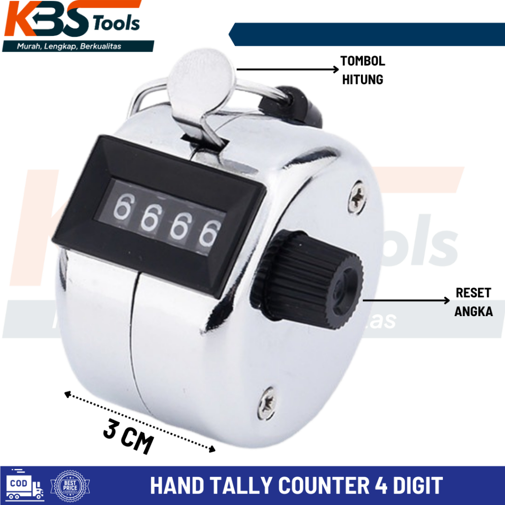 Jual Hand Tally Counter Stainless 4 Digit Alat Hitung Cepat Manual ...