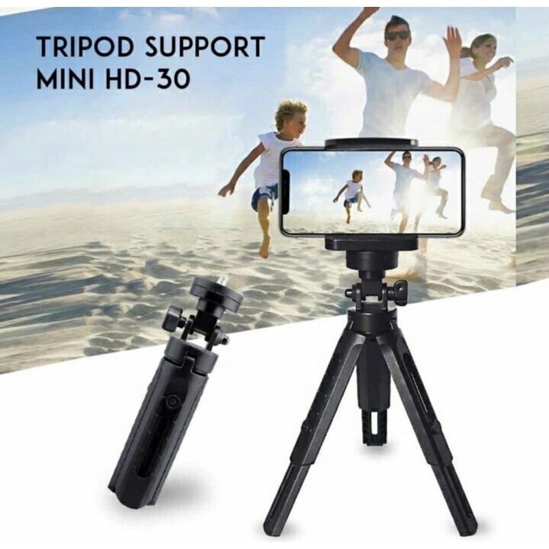 Jual HD-30 Tripod Support Mini Phone Extendable With Holder U | Shopee ...