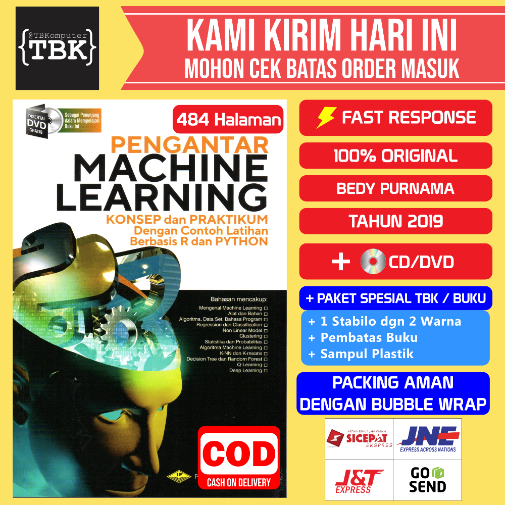 Jual BUKU PENGANTAR MACHINE LEARNING KONSEP DAN PRAKTIKUM DENGAN CONTOH ...