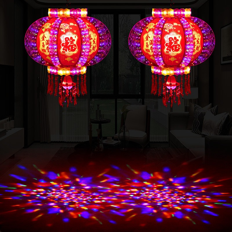 Jual Lampion Lampu Imlek Besar Listrik LED Bisa Putar 360 Derajat / Red ...