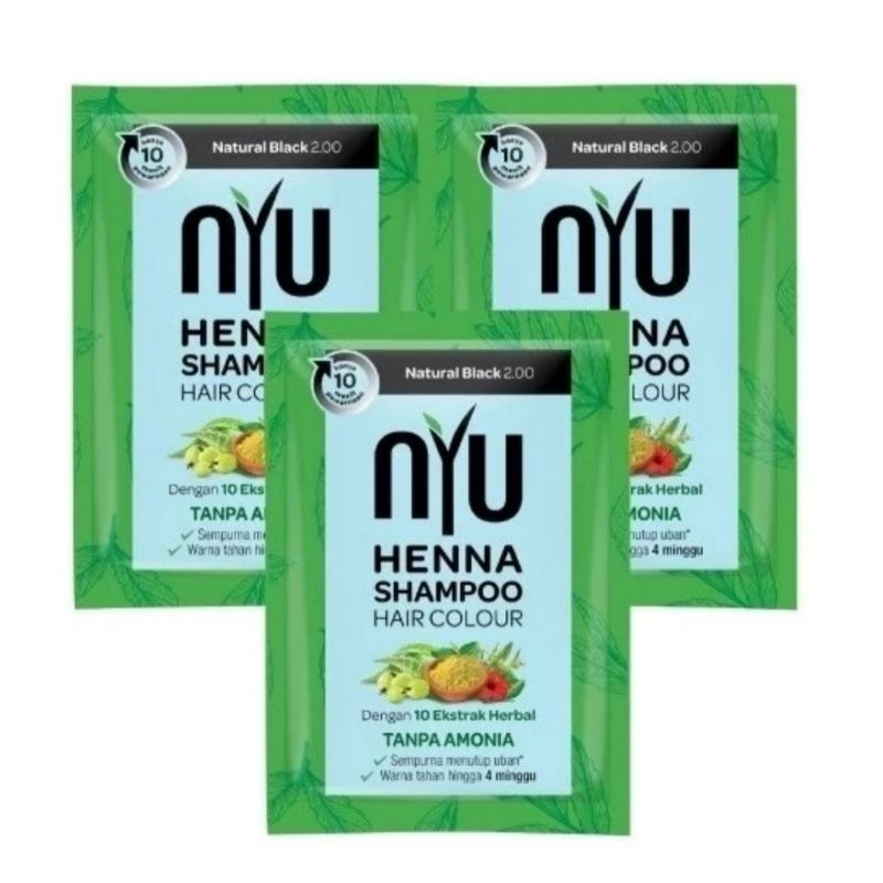 Jual nyu henna shampoo hair colour / shampoo pewarna rambut | Shopee ...